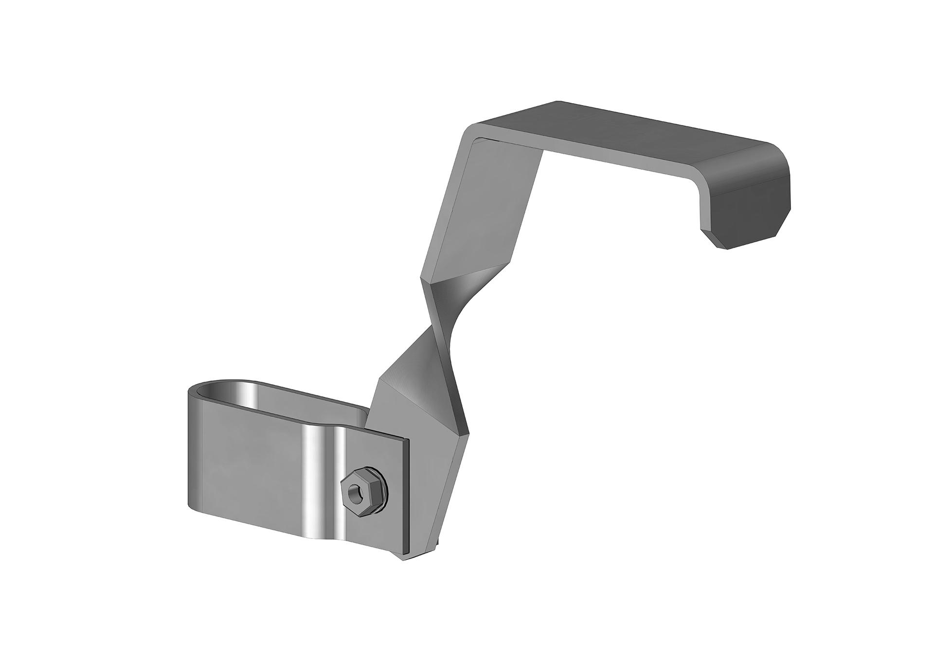 Crochet aluminium réglable plat - Fortal