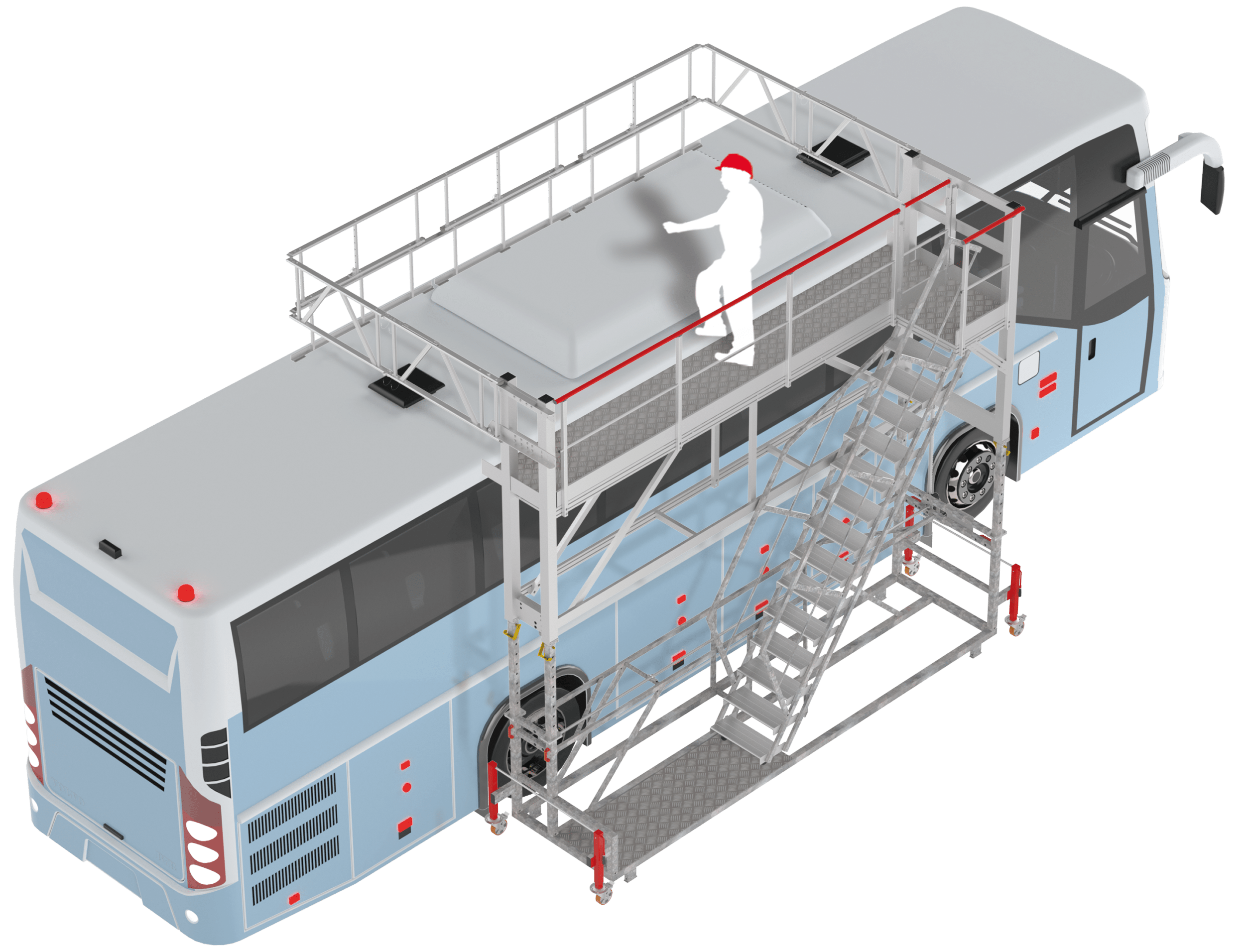 Accès en hauteur sécurisé pour les transports en commun - Fortal