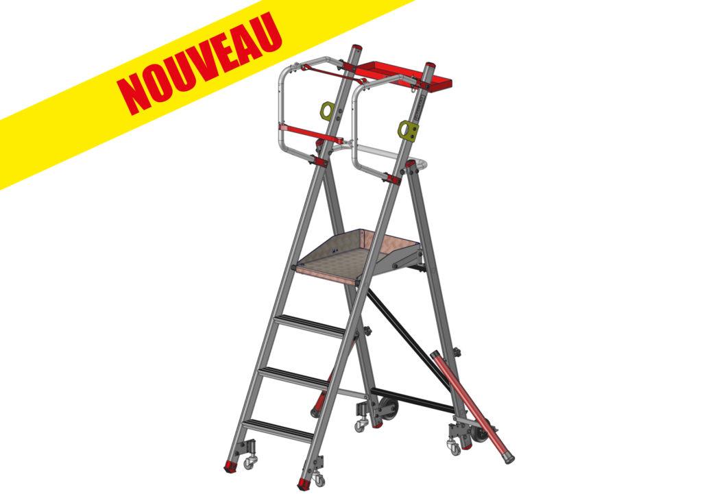 Plateforme roulante pliable - roulettes escamotables