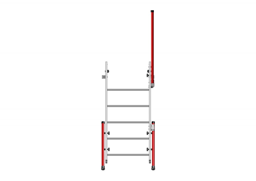 Truck access ladder - foldable handrail